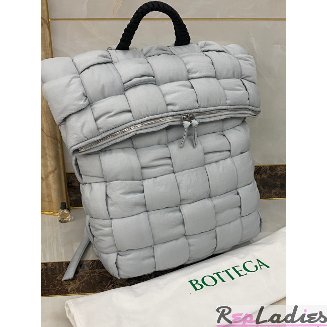 Bottega Veneta The Padded Nylon Packback Plaster Grey 2020