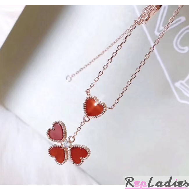 Van Cleef & Arpels Hearts Necklace Red 05 2020